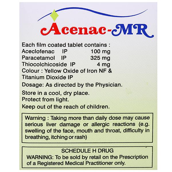 Wholesale Acenac MR Tablet (10 Tab) Online | Retailer Shakti