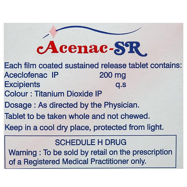 Buy Acenac SR Tablet (10 Tab) in Wholesale Price Online | B2B ...