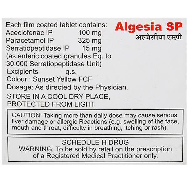 Buy Algesia SP Tablet (10 Tab) in Wholesale Price Online | B2B ...