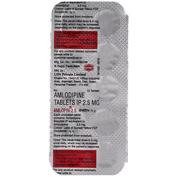 Wholesale Amlopin 2.5 mg Tablet (10 Tab) Online | Retailer Shakti