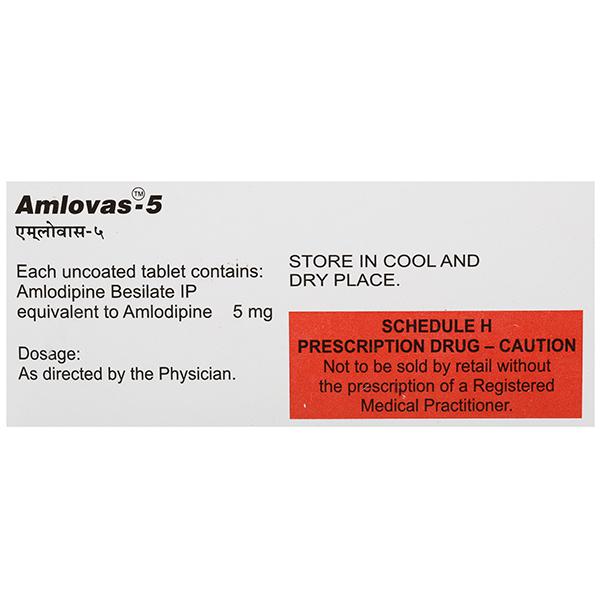 Buy Amlovas 5 mg Tablet (15 Tab) in Wholesale Price Online | B2B ...