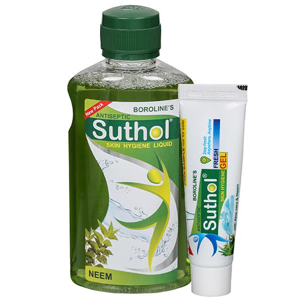 Buy Suthol Antiseptic Skin Hygiene Liquid Neem (Free Suthol Antiseptic ...