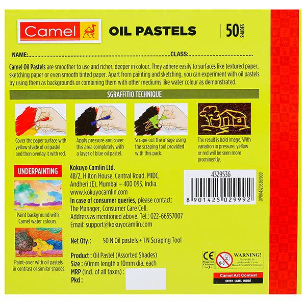 Buy Camel Oil Pastels 60 mm (Free Scraping Tool) 50 Shades in Wholesale ...