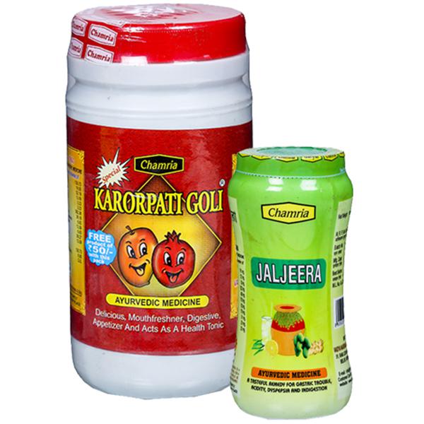 Buy Chamria Karorpati Goli (Free Chamria Jaljeera 100 g) 400 g in ...