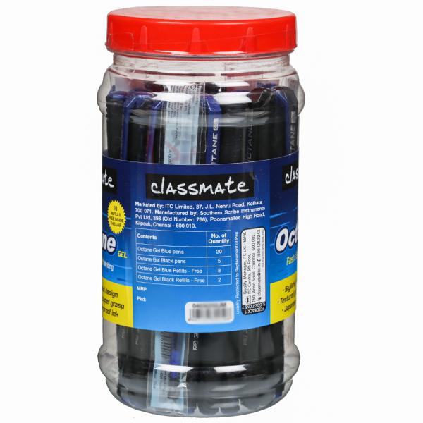 Buy Classmate Octane Assorted Gel Pens (Free 10 Refills) Pack Of 25 in ...