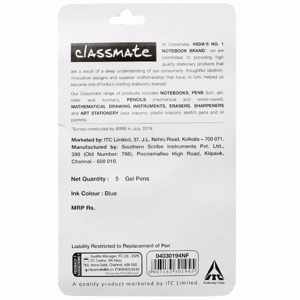 Buy Classmate Octane Neon Body Blue Gel Pen Pack Of 5 in Wholesale ...