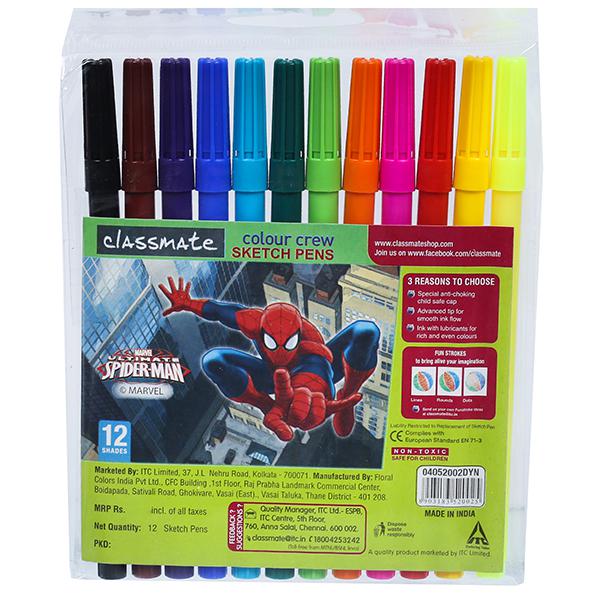 Buy Classmate Colour Crew Sketch Pens 04052002DYN 12 Shades in ...