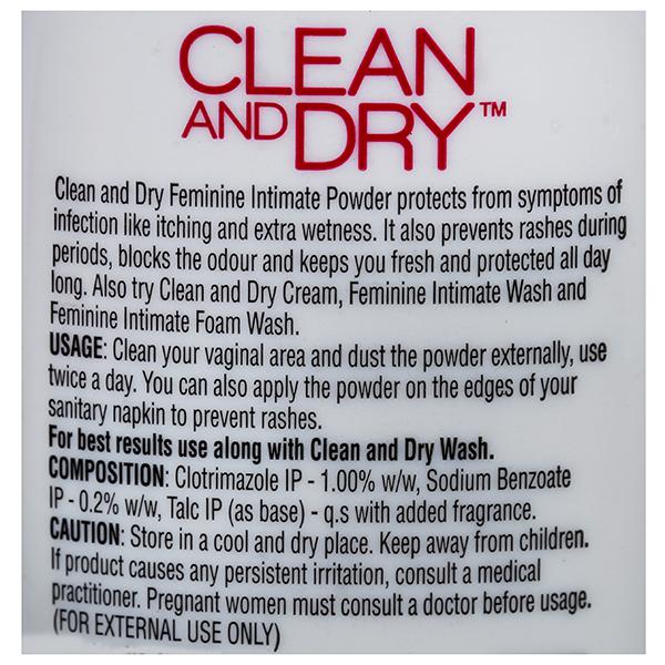 Buy Clean And Dry Feminine Intimate Powder 100 g in Wholesale Price ...