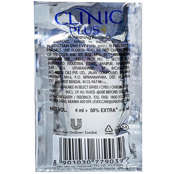 Buy Clinic Plus+ Strong & Long Health Shampoo (Extra 50%) 4 ml in ...