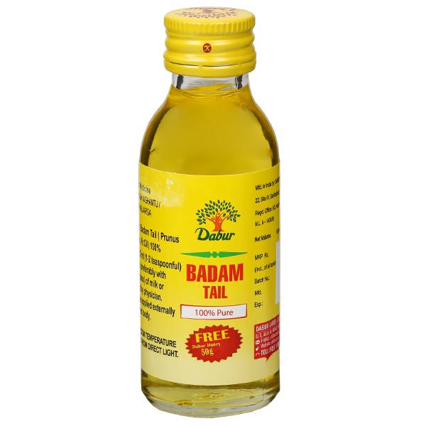 Buy Dabur Badam Tail 100 % Pure (Free Dabur Honey 50 g) 50 ml in ...