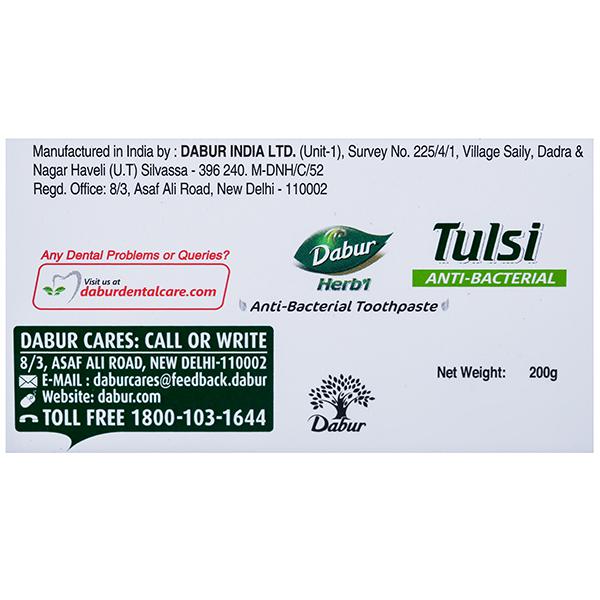 Buy Dabur Herbl Tulsi Anti Bacterial Toothpaste 200 g in Wholesale ...
