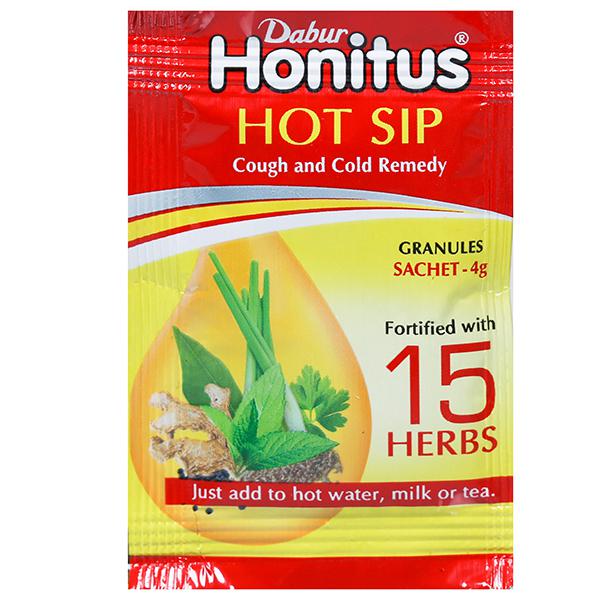 Dabur Honitus Hot Sip Cough & Cold Remedy Granules Sachet 4 g ...