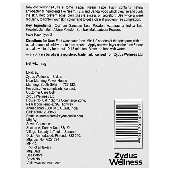 Buy Everyuth Naturals Purifying Neem Face Pack Powder 25 g in Wholesale ...