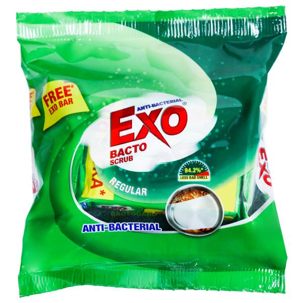 Exo Anti-Bacterial Bacto Scrub Regular 10 cm x 7.5 cm (Free Exo Bar ...