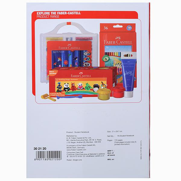 Faber Castell Single Line Student Notebook (21 x 29.7 cm) 302120 172 ...