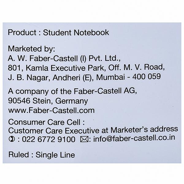 Buy Faber Castell Single Line Student Notebook (21 x 29.7 cm) 302120 ...