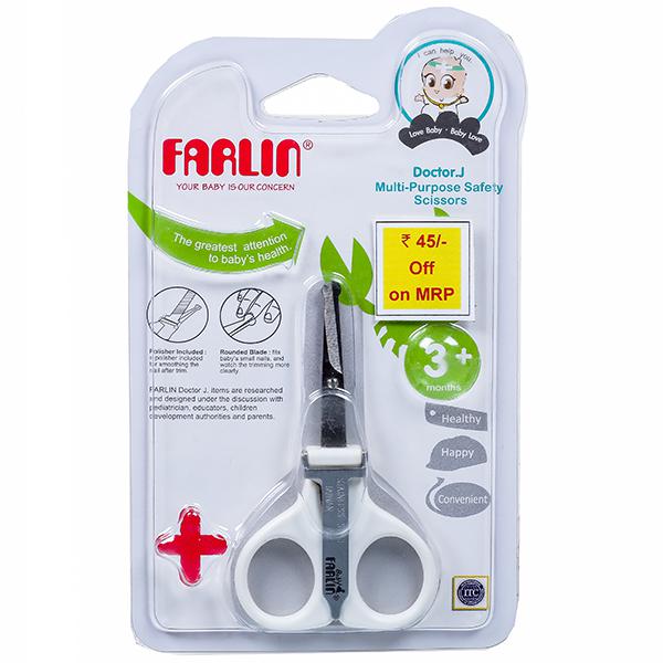 Buy Farlin Multi Purpose Safety Scissors with Filer 3 months+ BF-160A ...