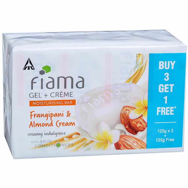 Fiama Frangipani & Almond Cream Gel + Cream Moisturising Bar (Buy 3 Get ...