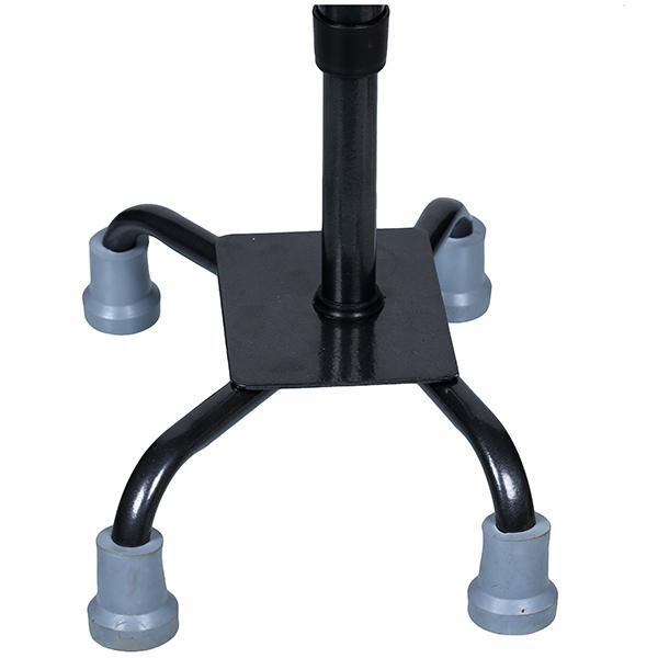 Buy Flamingo Quadripod Metal Low Base Walking Stick Black Universal in ...