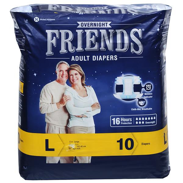 Friends Overnight Adult Diapers L Pack Of 10— Wholesale Bulk ...