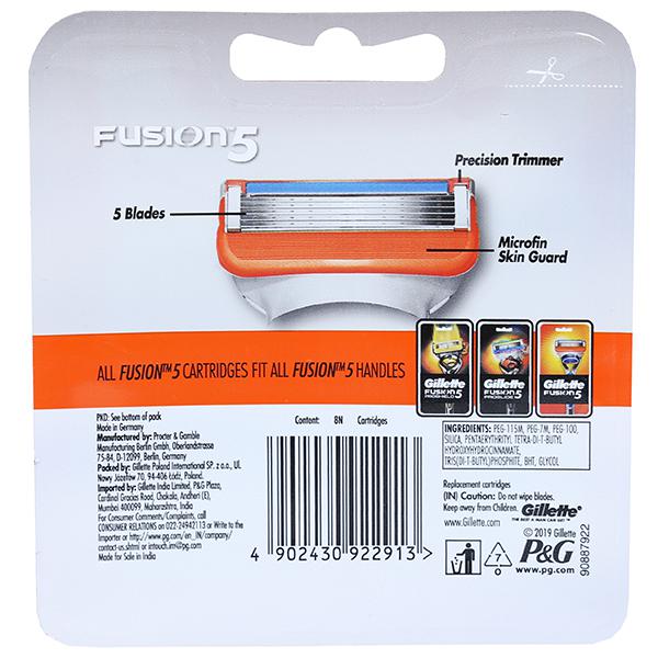 Buy Gillette Fusion 5 Cartridges (Save Rs. 601) Pack Of 8 in Wholesale ...