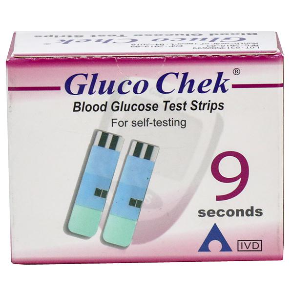 Buy Gluco Chek (Blood Glucose Test Strip) 9 Second 50 Pieces in ...