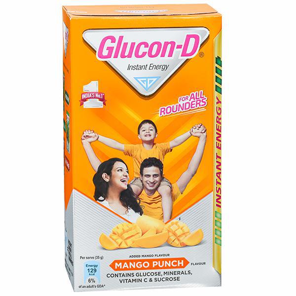 Glucon D Instant Energy Health Drink Mango Punch Refill (Free Bottle) 1 ...