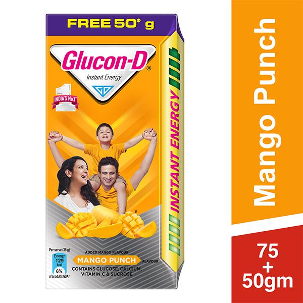 Buy Glucon D Instant Energy Health Drink Mango Punch Refill (Free ...