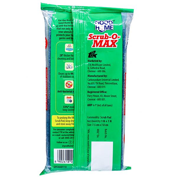 Buy Good Home Scrub Pad Scrub-O-Max 7.5 cm x 7 cm (Buy 1 Get 1 Free ...