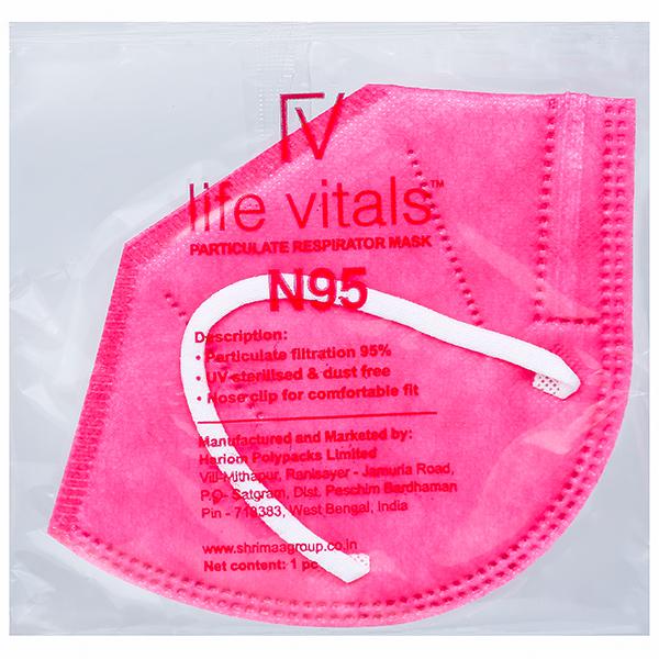 Buy Life Vitals N95 Particulate Respirator Face Mask Pink in Wholesale ...