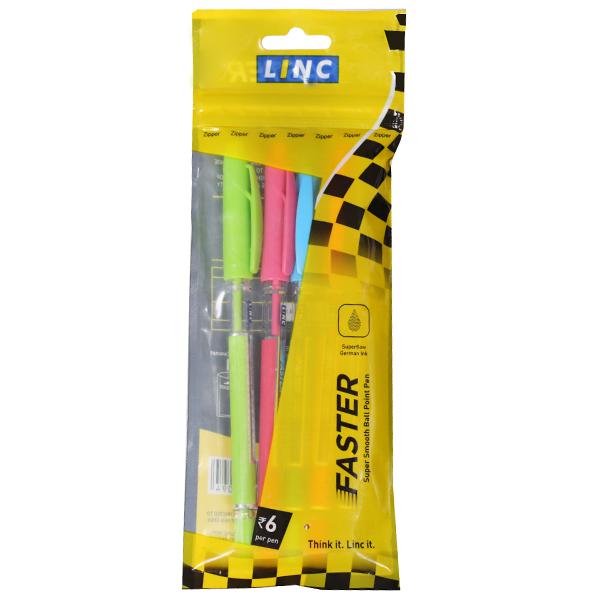 Buy Linc Faster Blue Ball Pen Pack Of 5 in Wholesale Price Online | B2B ...