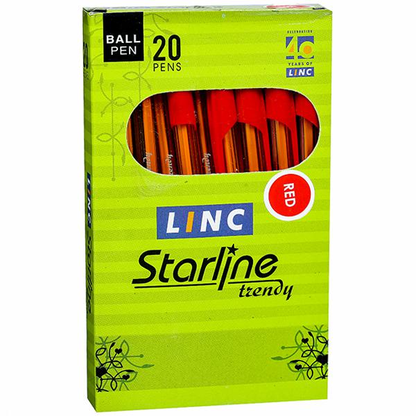 Buy Linc Starline Trendy Red Ball Pen Pack Of 20 in Wholesale Price ...