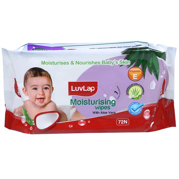 Buy LuvLap Baby Moisturing Wipes With Aloe Vera (150 mm x 200 mm) Pack ...