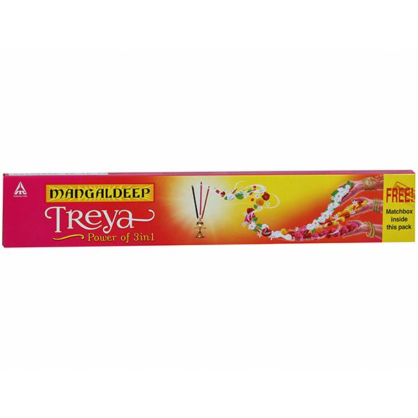 Buy Mangaldeep Treya Power Of 3 in 1 Agarbattis (Free Match Box) 12 ...