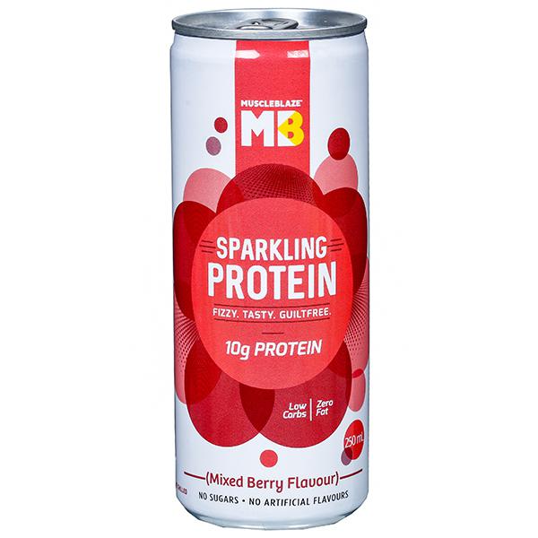 Buy MuscleBlaze Sparkling 10 g Protein Mixed Berry Flavour 250 ml in ...