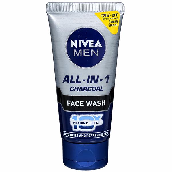 Nivea Men All-In-1 Charcoal Vitamin C Effect Face Wash (Rs 25 Off) 50 g ...