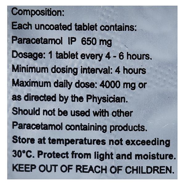 Wholesale P 650 mg 10 Tablets Online | Retailer Shakti