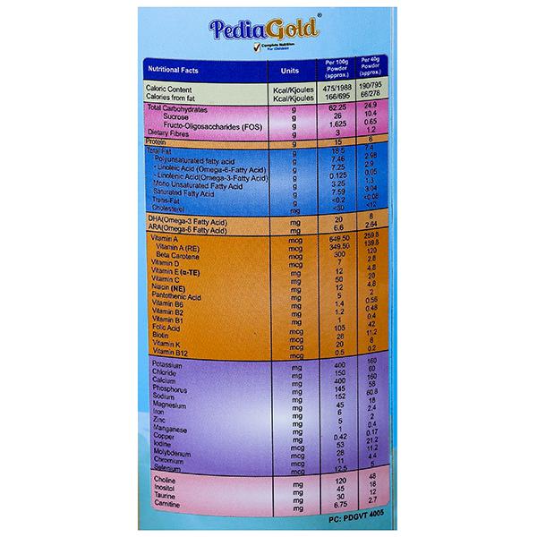 Buy Pedia Gold Vanilla Powder 400 g in Wholesale Price Online | B2B ...