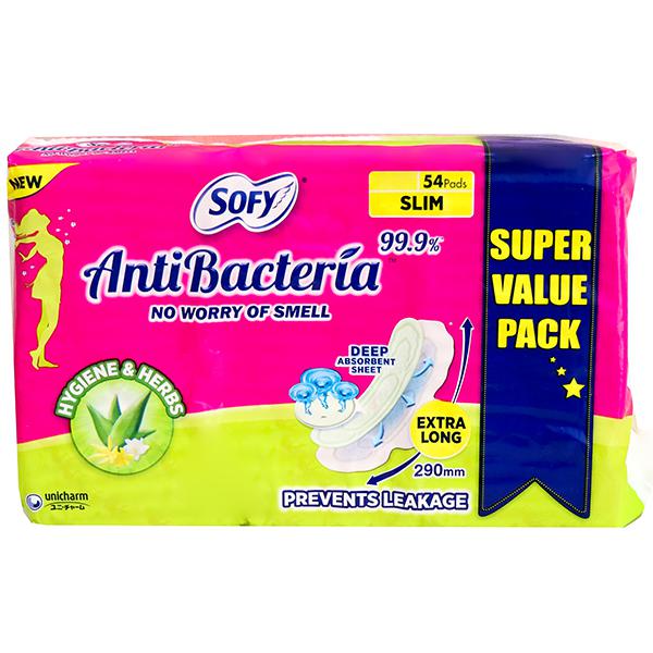 Sofy Anti Bacteria Extra Long Slim Sanitary Pads (Super Value Pack ...