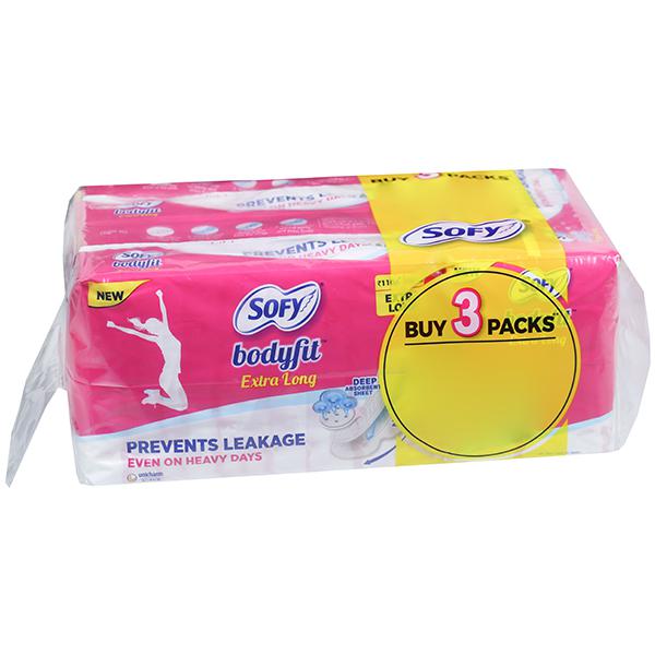 Sofy Bodyfit Extra Long Sanitary Pads Pack Of 3 x 18— Wholesale Bulk ...