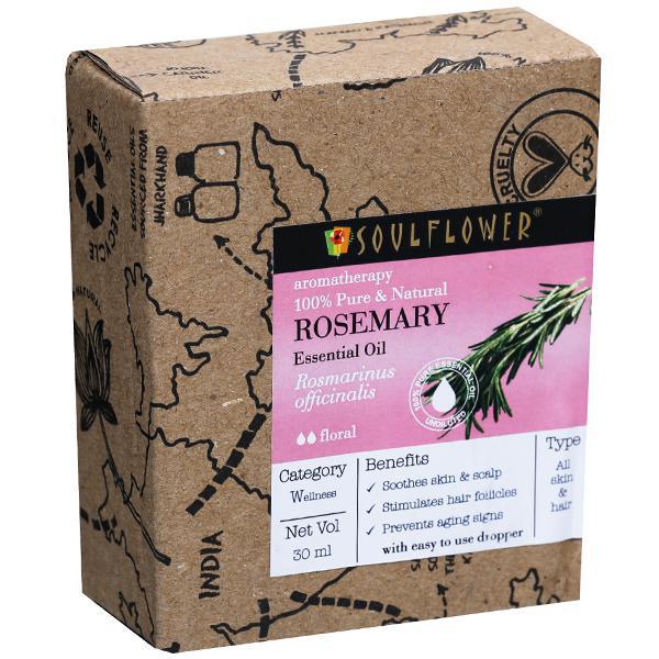 Soulflower Pure & Natural Rosemary Essential Oil Floral 30 ml ...