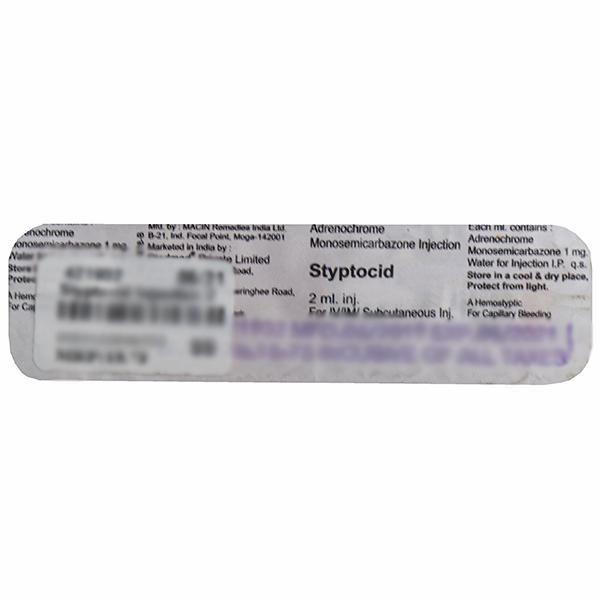 Buy Styptocid Injection 2 ml in Wholesale Price Online | B2B ...