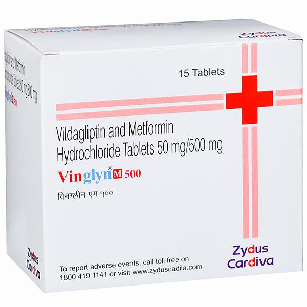 Buy Vinglyn M 50 mg / 500 MG Tablet (15 Tab) in Wholesale Price Online ...