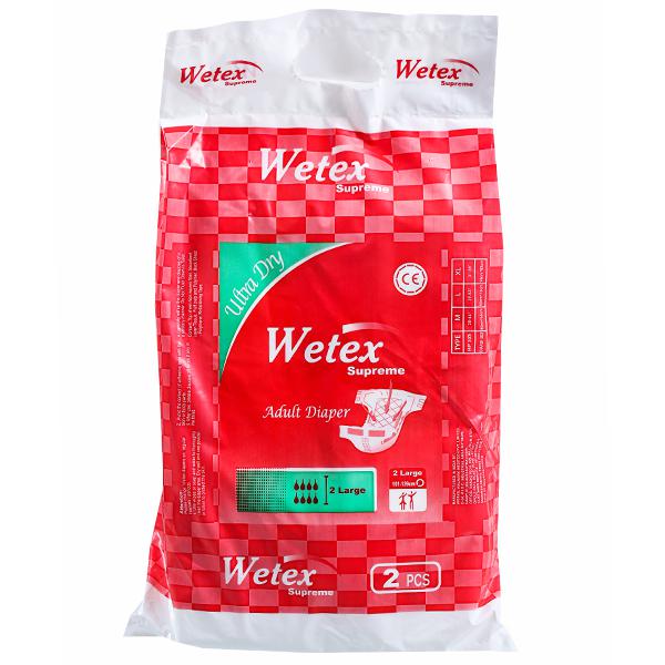 Buy Wetex Supreme Adult Diapers Ultra Dry L (Pack Of 2) in Wholesale ...