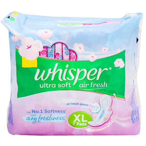 Buy Whisper Ultra Soft Air Fresh XL Wings Pack Of 7 in Wholesale Price ...